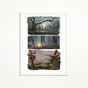 Lucie Talaber | Lesní barvy Rám: Černý, Velikost: 30 x 20 cm
