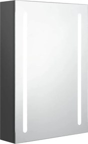 LED koupelnová skříňka se zrcadlem šedá 50 x 13 x 70 cm 326497