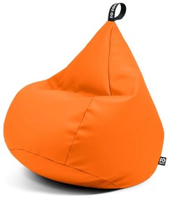 Oranžový sedací vak z imitace kůže Drop XL – So Soft?