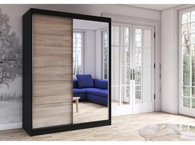 IDZ Šatní skříň Vista (150 cm) Barva dřeva: Černá + Bílá