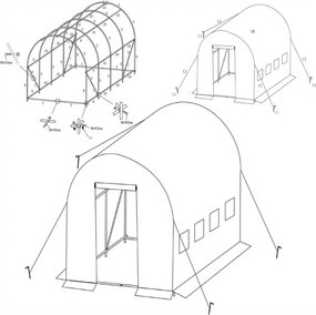 Zahradní foliovník 4,5x2x2 m 9m2 SPRINGOS GT0004