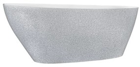 BESCO Volně stojící vana GOYA Glam - stříbrná Rozměr vany - 142 × 62 cm - VANSAL14GLAM02