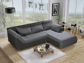 SOB FURNITURE Rohová sedací souprava TONIA - černá / tmavě šedá