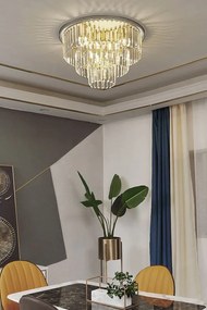 Toolight - Křišťálová stropní svítilna 7xE14 40W Glamour APP780-7C, chromová, OSW-05032