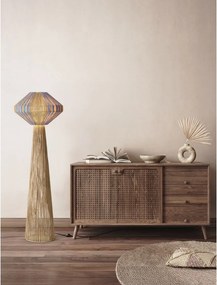 Modrá/v přírodní barvě provazová stojací lampa (výška 152 cm) Abby – Nova Luce
