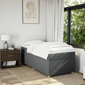 Box spring postel s matrací tmavě šedá 100 x 200 cm textil 3285353
