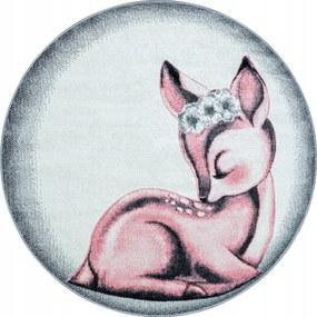 160x160 (průměr) kruh Dětský kusový koberec Bambi 850 pink kruh