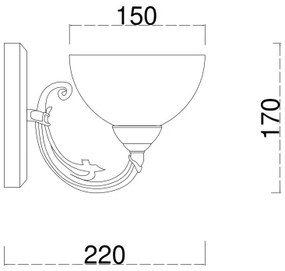 Brilagi - Nástěnná lampa CLASSIC 1xE27/60W/230V mosaz