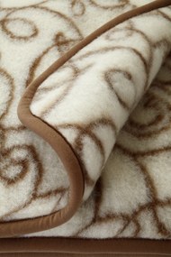 Wooline Vlněná deka 140x200 cm, motiv zlatá očka