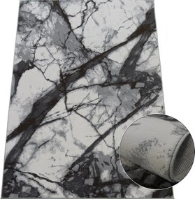 BE Koberec Lotus 9302 GREY - šedý obdélníkový Rozměr: 40x60 cm