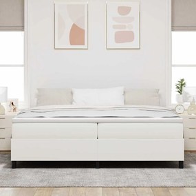 Postel s boxspringem Krémová a bílá 200 x 200 cm 3337484