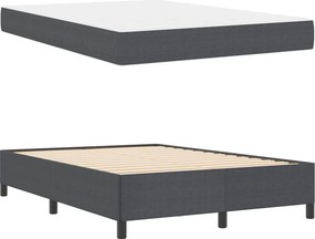 Rám postele s matrací Tmavě šedá 140 x 200 cm textil 3399126