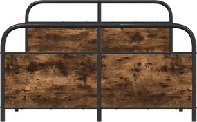 Kovový rám postele bez matrace kouřový dub 140 x 200 cm 3318636