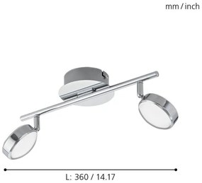 Eglo 95629 - LED Bodové svítidlo SALTO 2xLED/5,4W/230V
