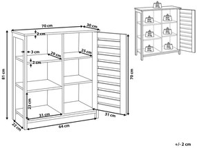 Komoda z tmavého dřeva s černým rámem VILSECK Beliani