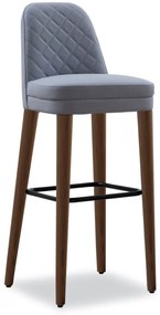 TONON - Barová židle SIGNATURES s dřevěnou podnoží, vysoká