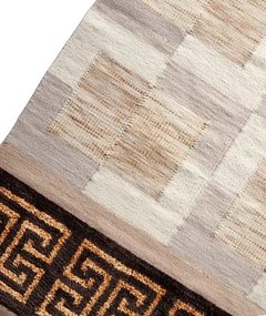 Diamond Carpets India, Ručně vázaný kusový koberec Dante DESP P90 Marble Gold, 80x150, béžová, ložnice