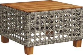 7dílná zahradní sedací souprava s poduškami šedá polyratan 3261879