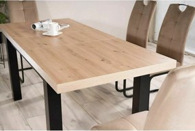 Jídelní rozkládací stůl Presto 140/218 cm dub Artisan/černý