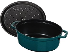 Staub Cocotte hrnec oválný 31 cm/5,5 l mořská modř, 1103137