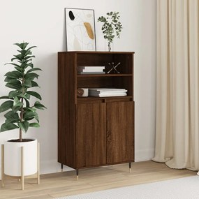 vidaXL Skříň highboard hnědý dub 60 x 36 x 110 cm kompozitní dřevo