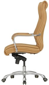 Bruxxi Kancelářská židle Boss, syntetická kůže, béžová