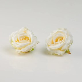 Umělá hlava květu růže MICHAELA šampaňská. Cena je uvedena za 1 kus.