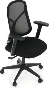 Ergonomická kancelářská židle NOMI - černá síťovina