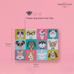 Mason Cash Pawtrait Pets podložka pod krmení/misky pro psy 43 x 31 cm, 2030.481