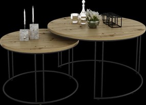 ADRK Furniture Konferenční stolek 2v1 ETTA CT-ETT-B-A