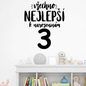 Samolepka Všechno nejlepší k narozeninám