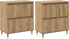 Úložná skříňka 2 ks Artisanový dub 60 x 35 x 70 cm 3394528