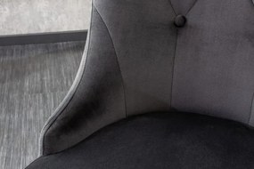 Designová židle Rococo Lví hlava černá / chróm