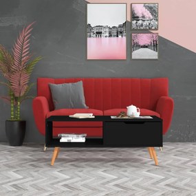 Konferenční stolek černý 100 x 49,5 x 43 cm kompozitní dřevo 326787