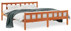 Rám postele s čelem voskově hnědý 180x200 cm masivní borovice,  844400