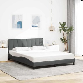 Rám postele bez matrace Hanko tmavě šedý 160 x 200 cm textil 3310399