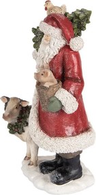 Dekorace Santa se zvířátky - 17*16*30 cm