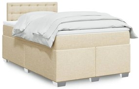 Box spring postel s matrací krémová 120x200 cm textil 3285874