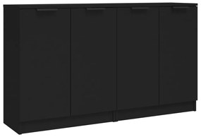 Příborníky 2 ks černé 60 x 30 x 70 cm kompozitní dřevo - Default Title