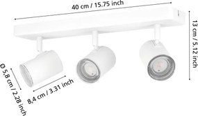 Eglo 901963 - Koupelnové bodové svítidlo CONSUMA 3xGU10/5W/230V IP44 bílá