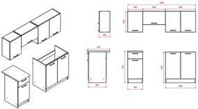 Kuchyňský blok Irma, celobílý