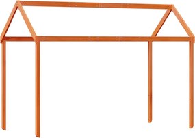 Patrová postel se střechou voskově hnědá 90x190 cm borové dřevo 3282126