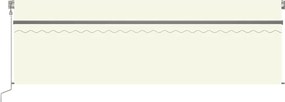 vidaXL Marketos Automatická zatahovací markýza s roletou 5 x 3 m krémová