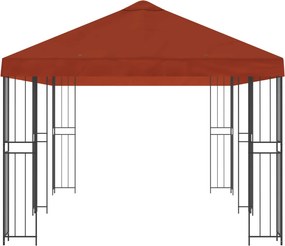 Zahradní altán 6 x 3 m Cihlová Polyester a ocel 190 gsm 3375985