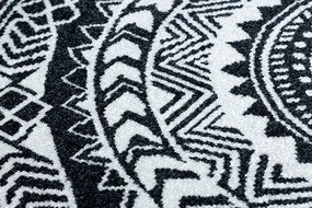 Dywany Łuszczów Kusový koberec Napkin black kruh - 200x200 (průměr) kruh cm