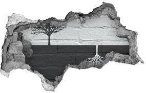 Wallmuralia Díra 3D fototapeta nástěnná Stromy na zdi 95x73 cm