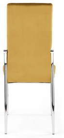 Jídelní židle Darwin, žlutá / stříbrná