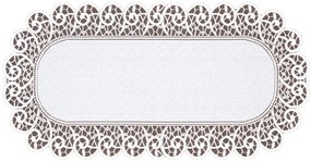 Žakárový ubrus - běhoun KENAN různé rozměry cm bílá MyBestHome Rozměr: 50x30 cm