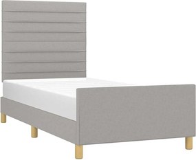 Rám postele bez matrace světle šedá 80 x 200 cm textil 3125090
