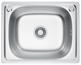 Erga HD, 1-komorový ocelový dřez 500x400x210 mm, ERG-MLS-HD4050S